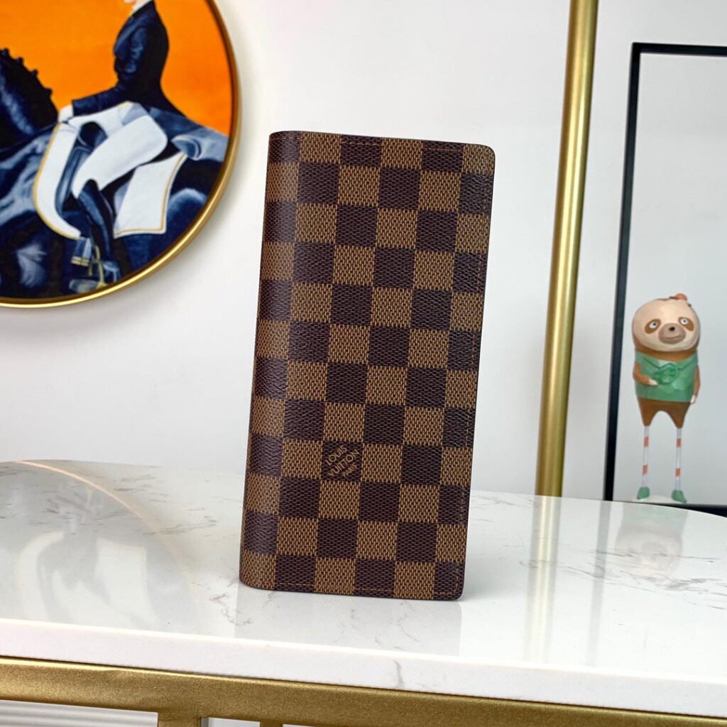 Ví dài Louis Vuitton Brazza Wallet Damier Graphite Canvas caro nâu siêu ...